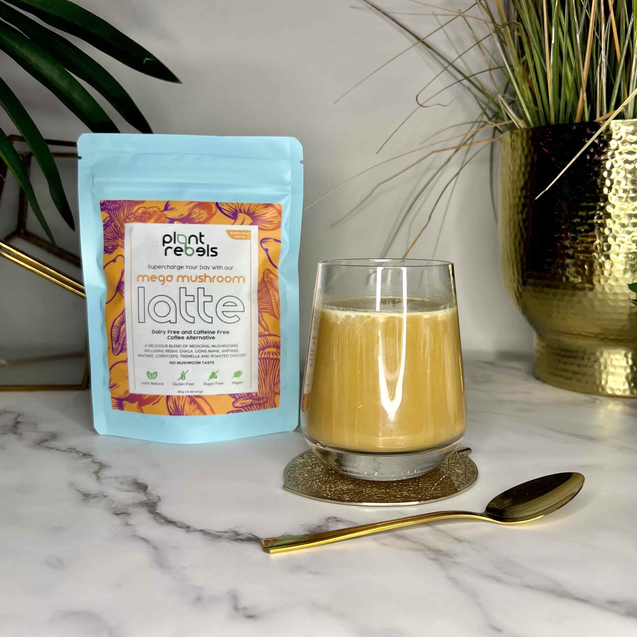 Mega Mushroom Latte – Caffeine-Free Mushroom Coffee Alternative – plant ...